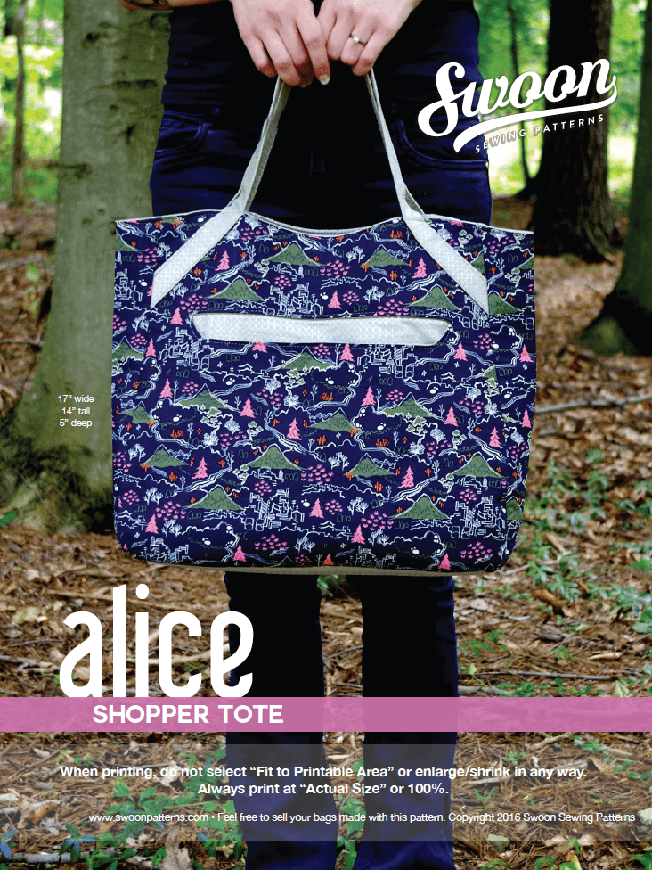 The Alice shopper tote was fun to put together. Pattern from ...